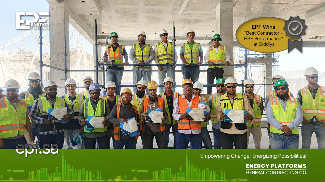 EPF Wins Best Contractor Award for HSE Performance – Qiddiya Project